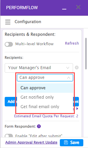 Add Static & Dynamic Recipients - PerformFlow - Form Approvals & Form Publisher & Convert Form ...
