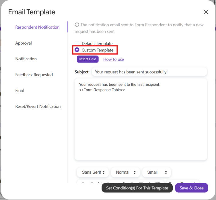 Custom Email Template - PerformFlow - Form Approvals & Form Publisher ...