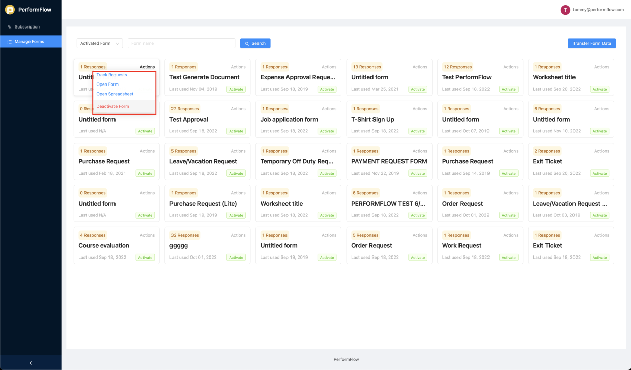 How to Use MANAGE FORMS - PerformFlow - Form Approvals & Form Publisher ...
