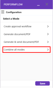 How to activate Combine All Modes - PerformFlow - Form Approvals & Form ...