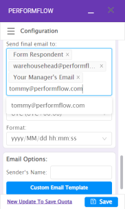 Options for sending Final Emails - PerformFlow - Form Approvals & Form ...