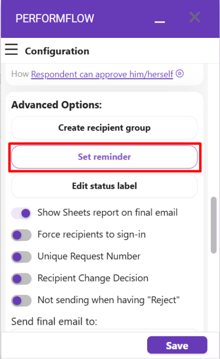 How to use Set Reminder & Auto Approve/Reject - PerformFlow - Form ...