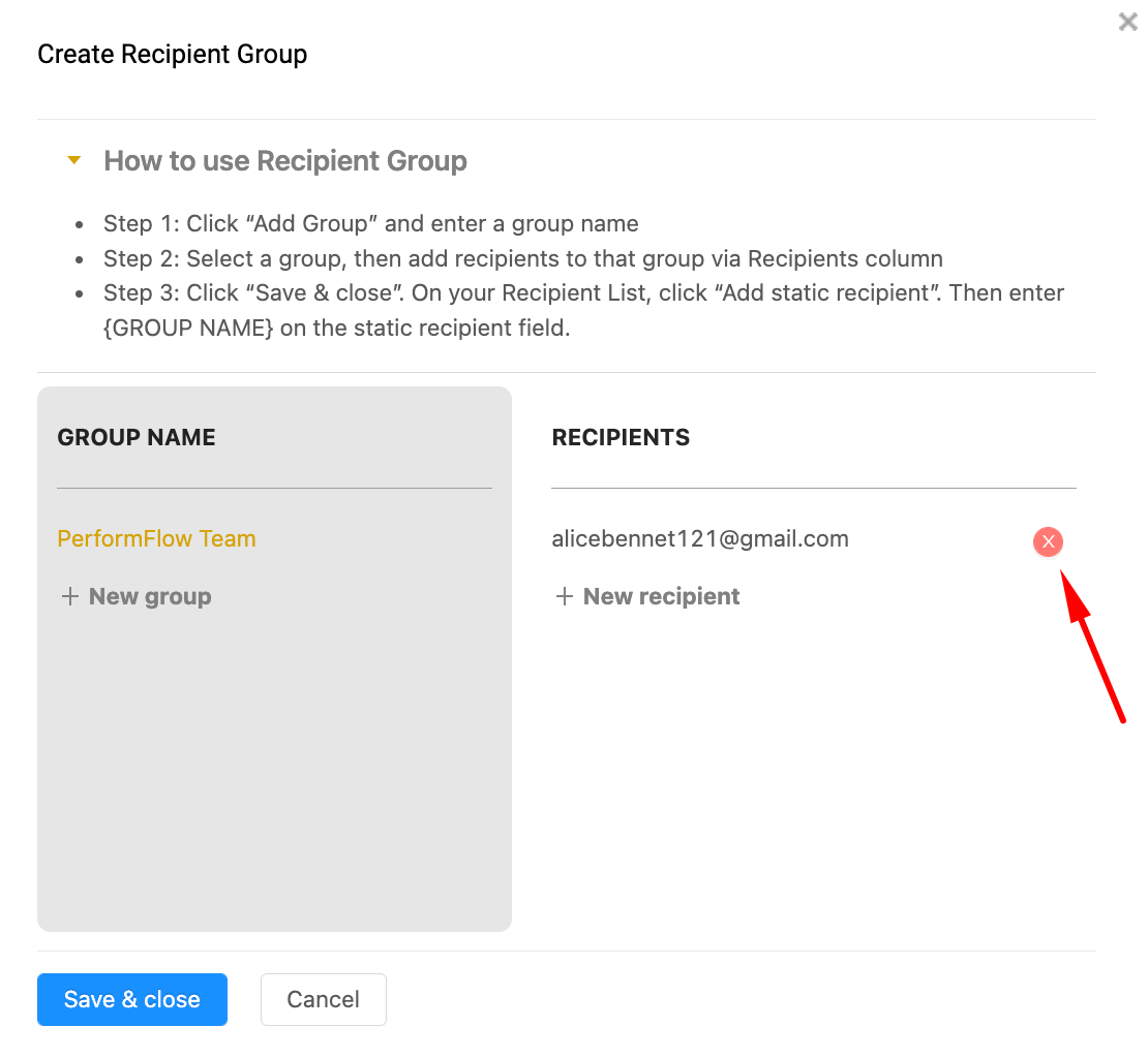 Add & Use Recipient Group - PerformFlow - Form Approvals & Form ...