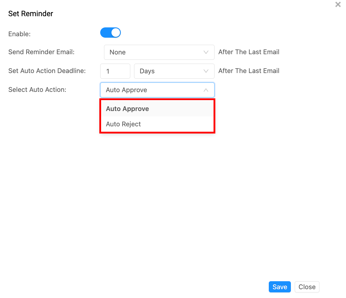 How to use Set Reminder & Auto Approve/Reject - PerformFlow - Form ...