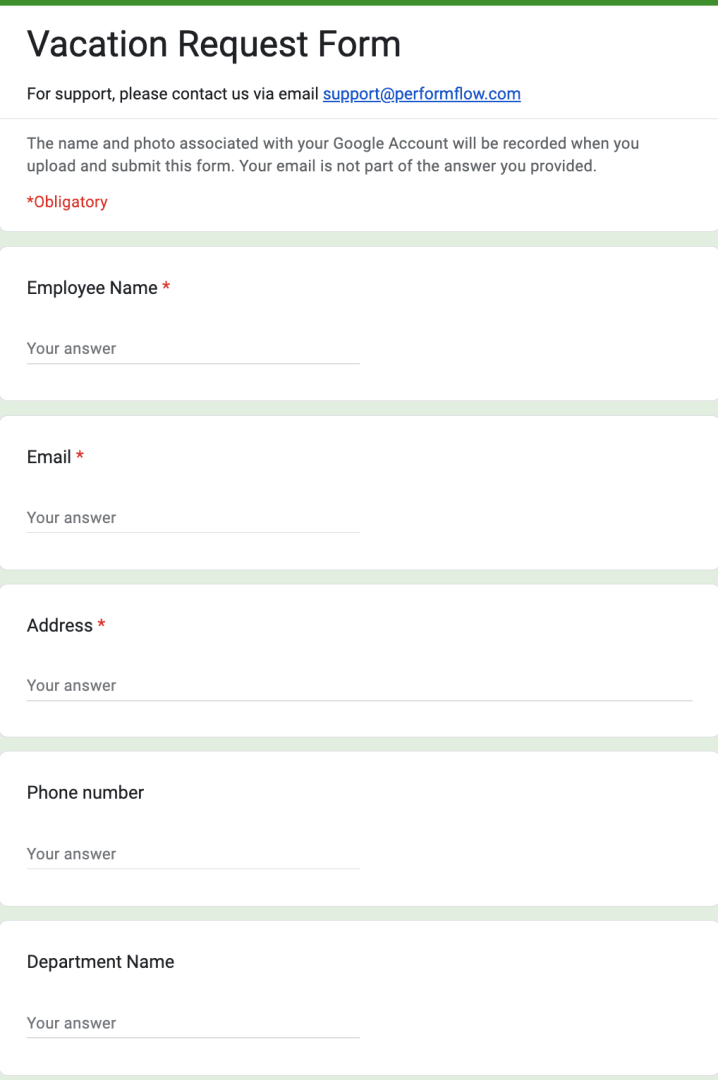 Free Leave Request Form Template (with 3 Tips) - PerformFlow - Form ...