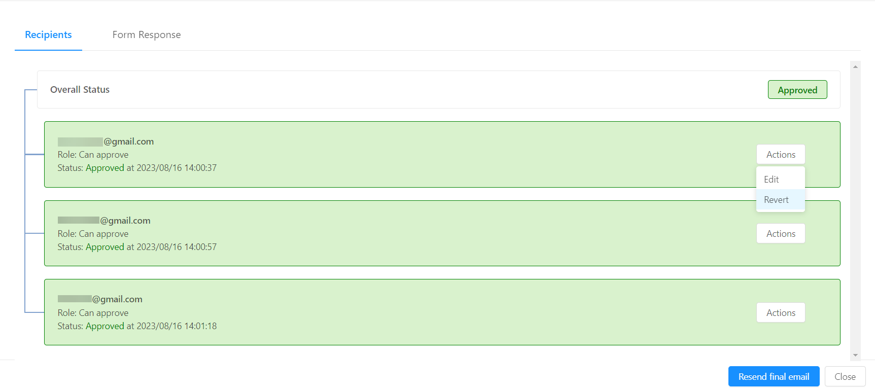 Admin Approval Revert - PerformFlow - Form Approvals & Form Publisher ...