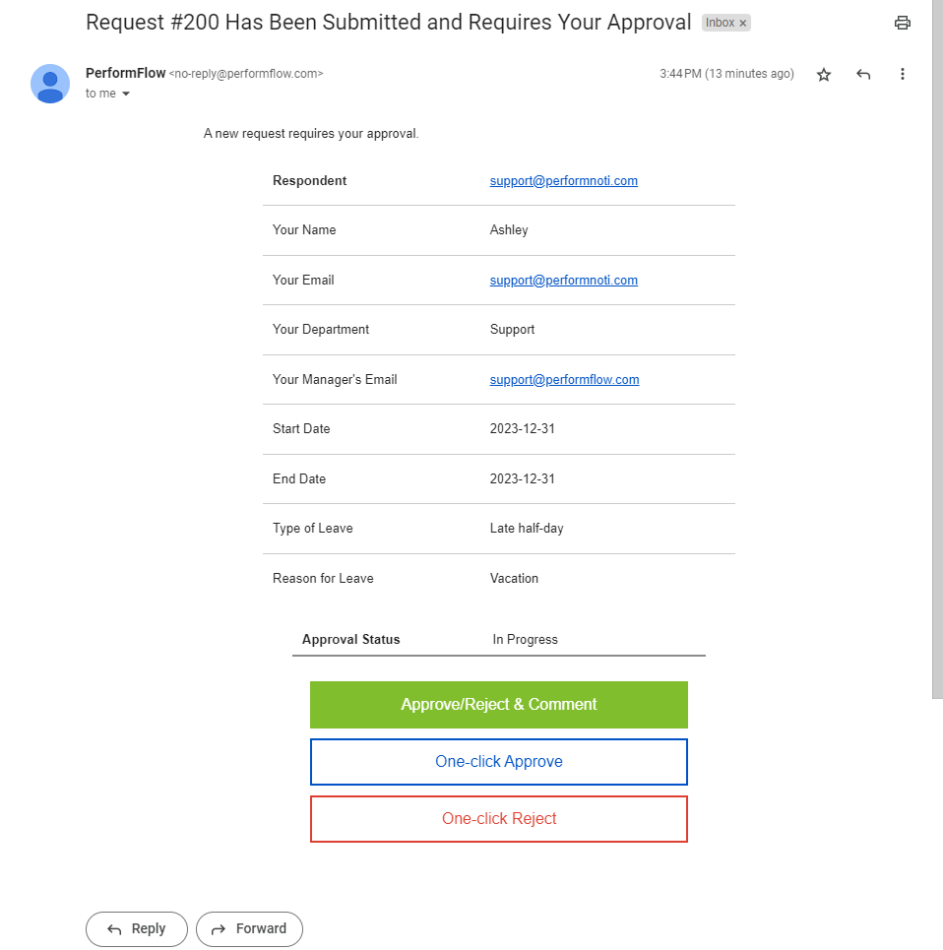 Change Decision for Recipients - PerformFlow - Form Approvals & Form Publisher & Convert Form to PDF
